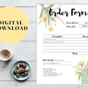 Flower Shop Invoice Template, Receipt Template, Quotation Form and ...