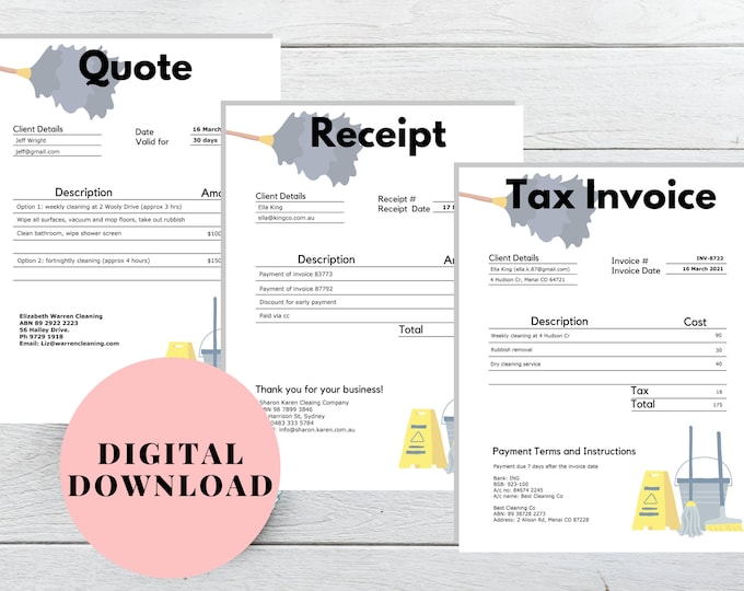 Flower Shop Invoice Template, Receipt Template, Quotation Form and ...