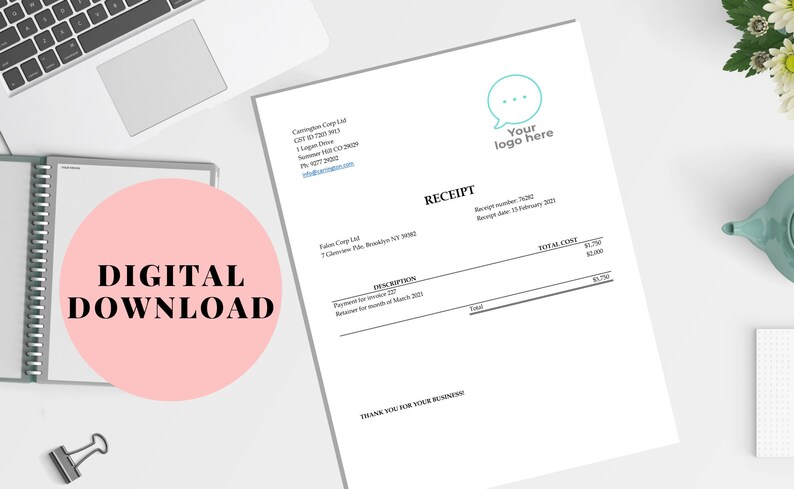 Excel Invoice Template Bundle, Excel Receipt Template and Excel Order ...