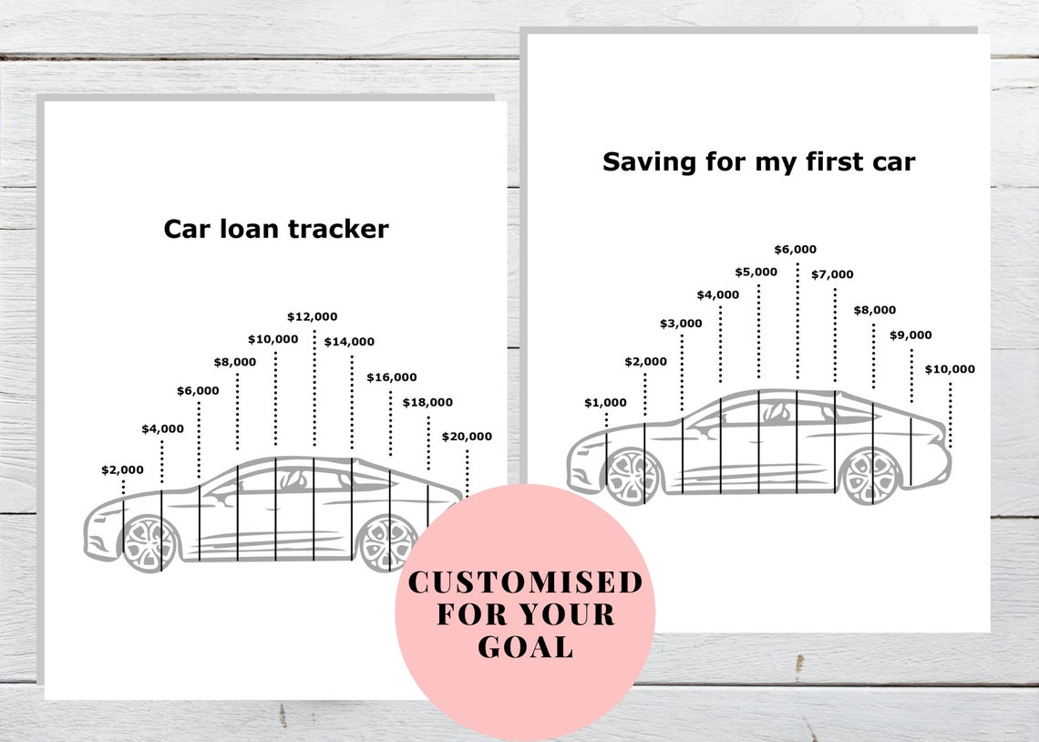 Printable Car Loan Payoff Tracker, Printable Car Savings Tracker ...