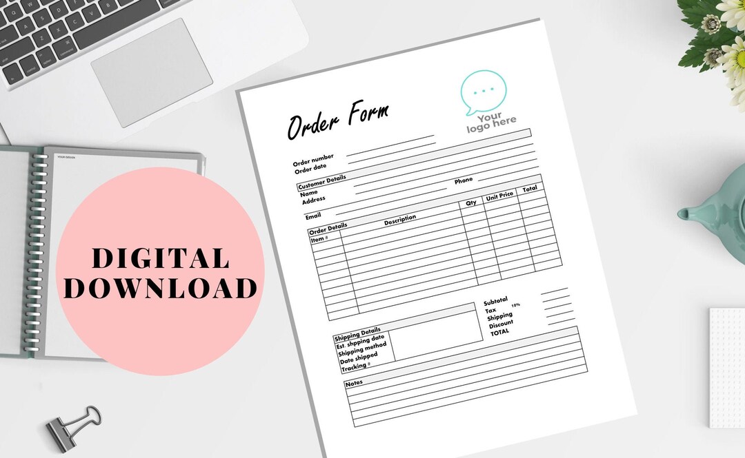 Excel Order Form Template, Small Business Order Form, Sales Order Form ...