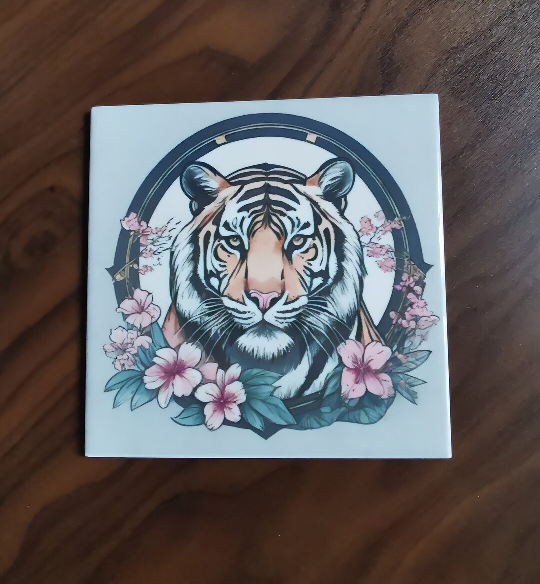 Japan Tiger Ceramic Tile, Illustration by IA Old School Tattoo ...
