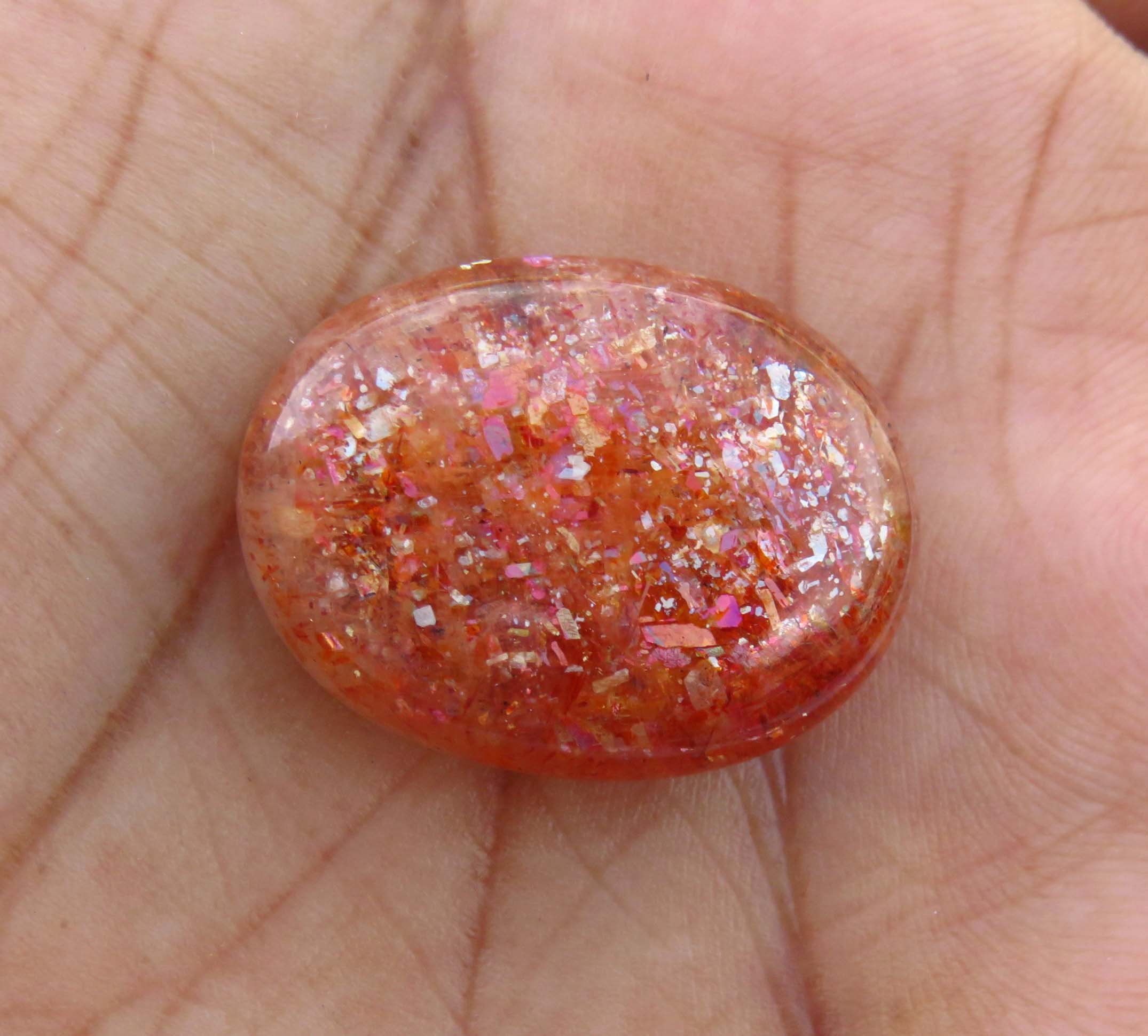 Fantástico Rainbow Lattice Sunstone Cabochon. Piedra | Etsy