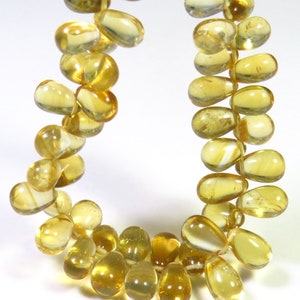 Top Grade Citrine Smooth Gemstone Beads, 6.5-10mm, Natural Yellow ...