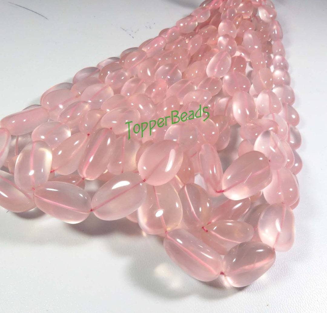 Natural Rose Quartz Plain Nugget Gems Beads, 15strand, Pink Rose Quartz ...