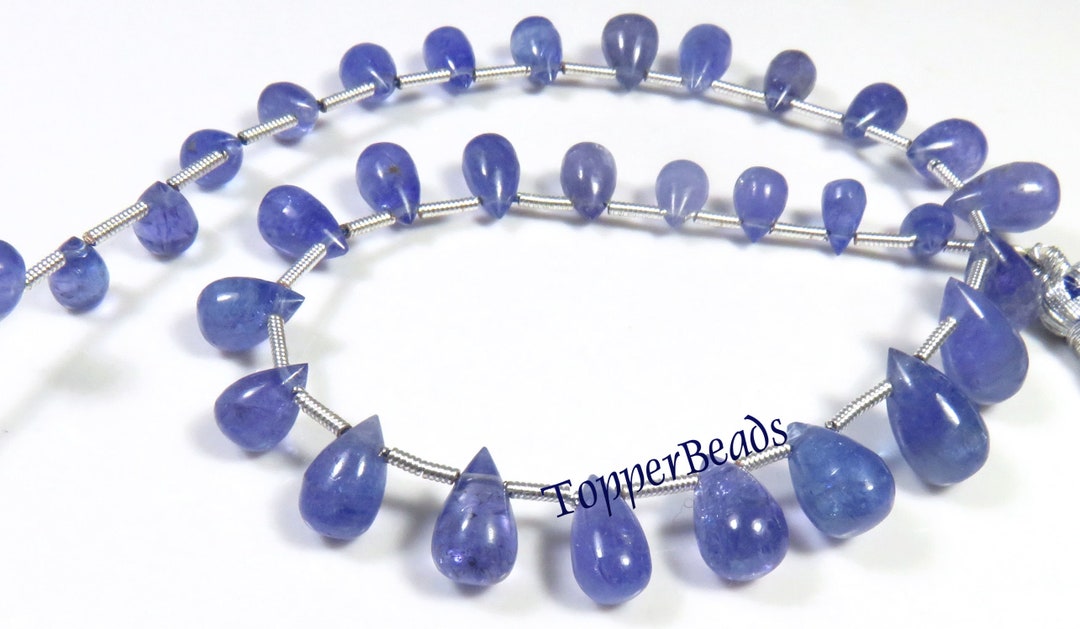 Natural Gemstone Tanzanite Beads, 7-12mm, African Tanzanite Smooth Gems ...