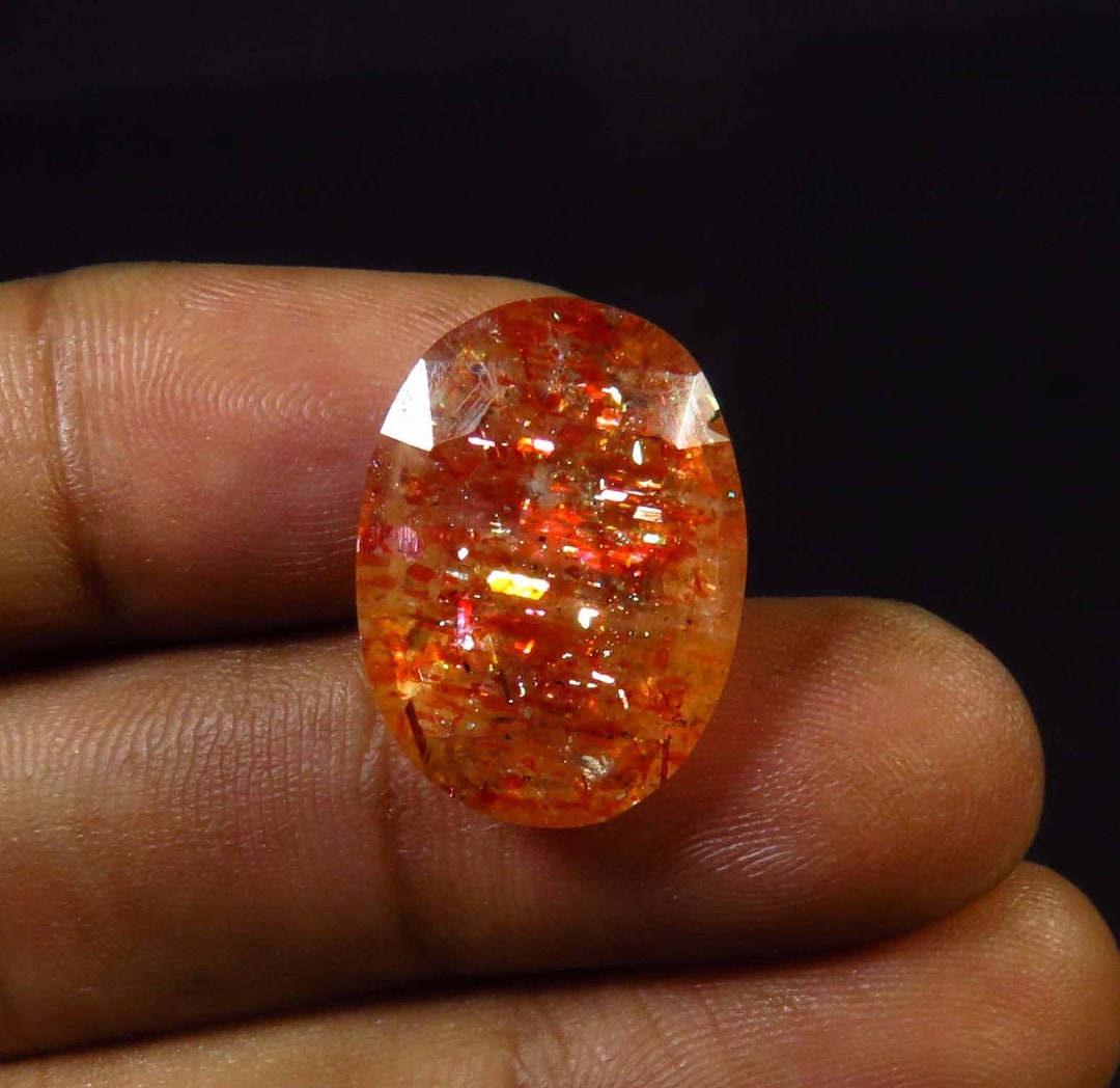 Rainbow Confetti Sunstone Faceted Cut, 12.65cts, Natural Sunstone ...