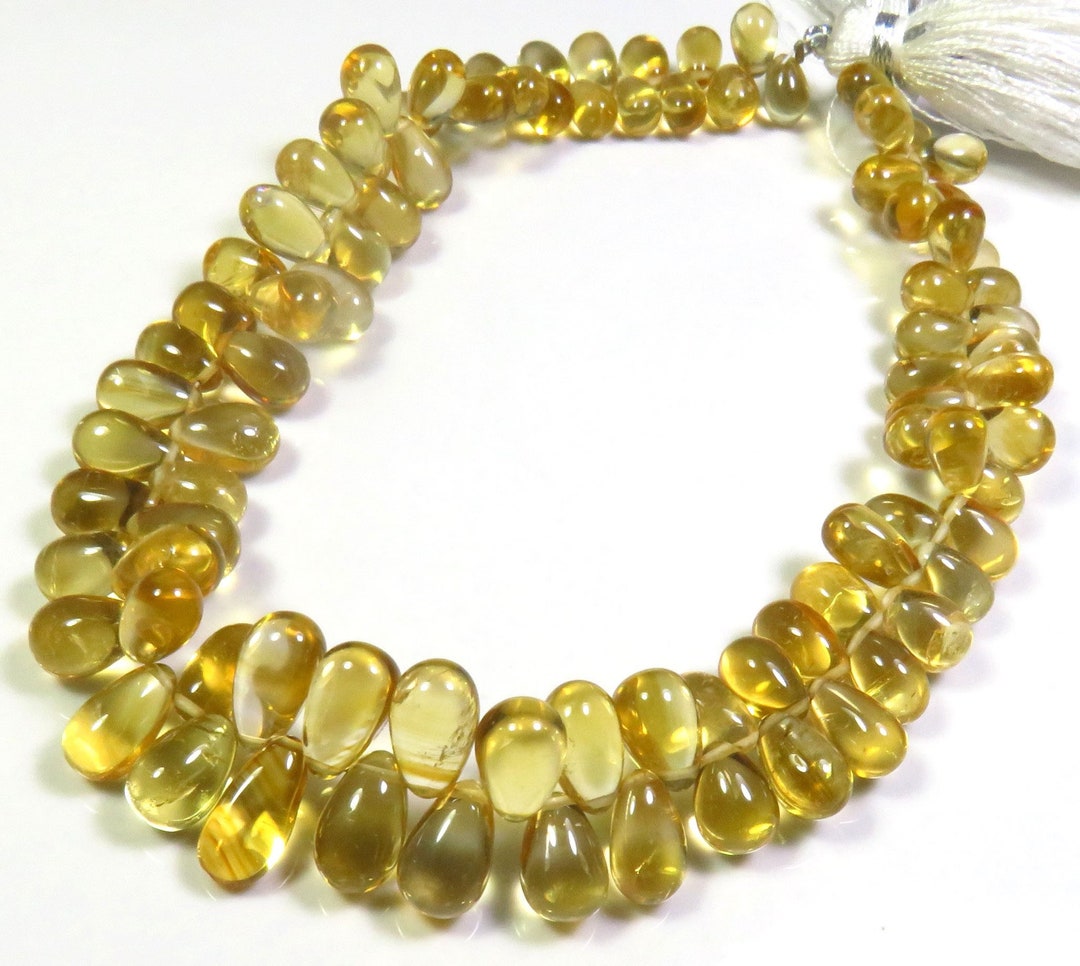 Top Grade Citrine Smooth Gemstone Beads, 6.5-10mm, Natural Yellow ...
