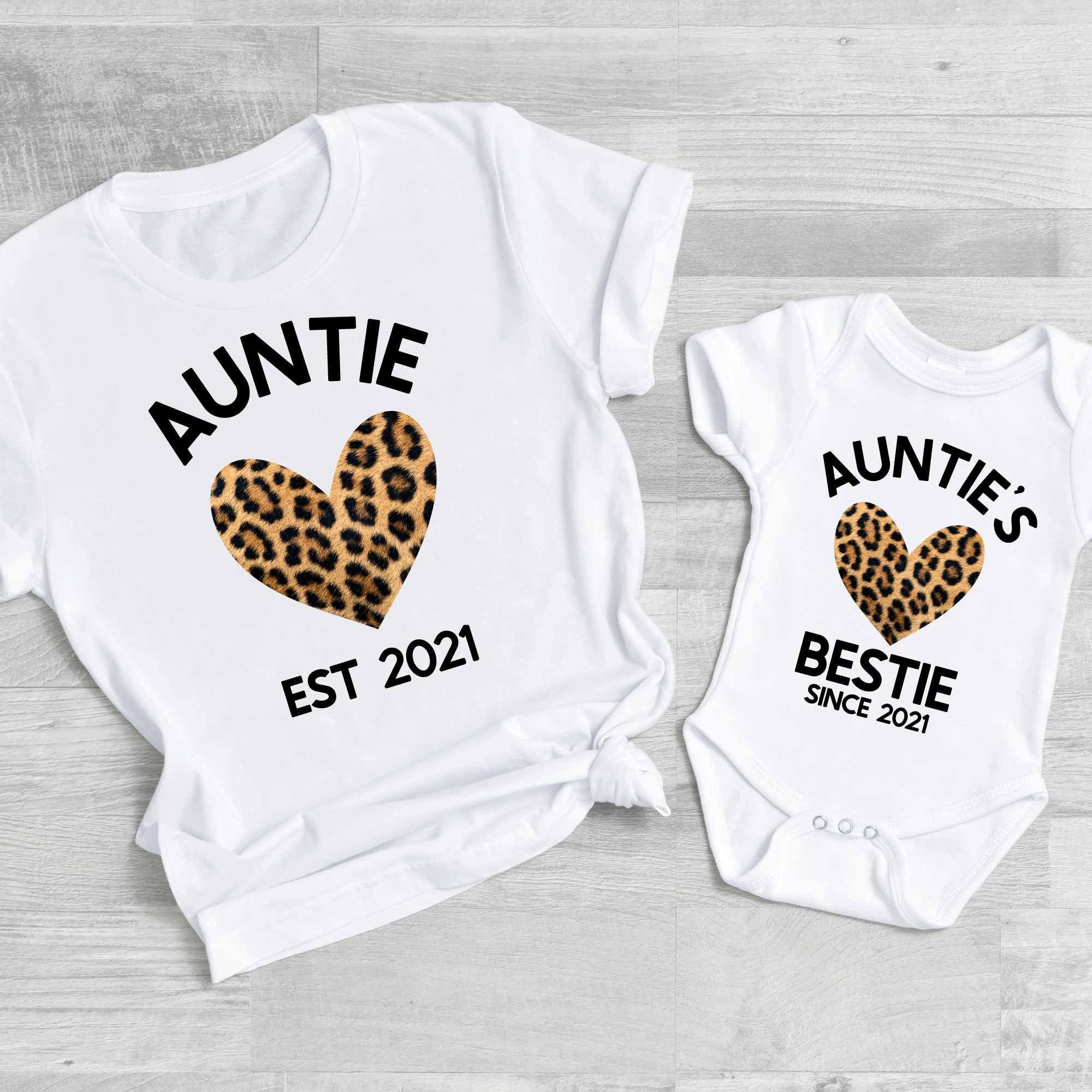 Personalised Auntie Est. & Auntie's Bestie Matching Aunt | Etsy