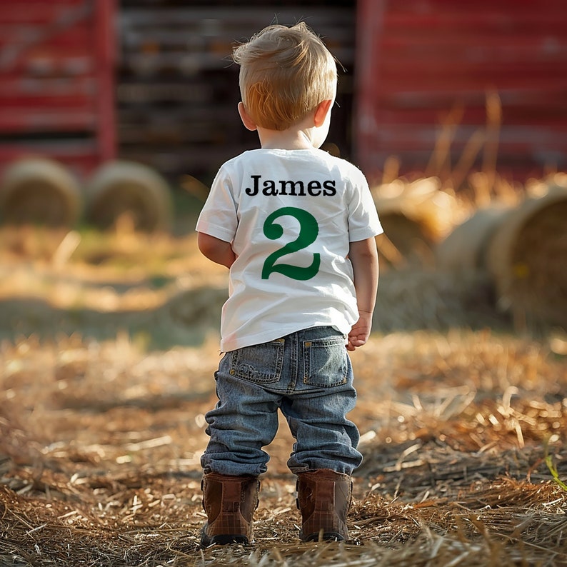 Personalised Boys Farm Tractor Birthday T-shirt – Any Age Gift - Etsy UK