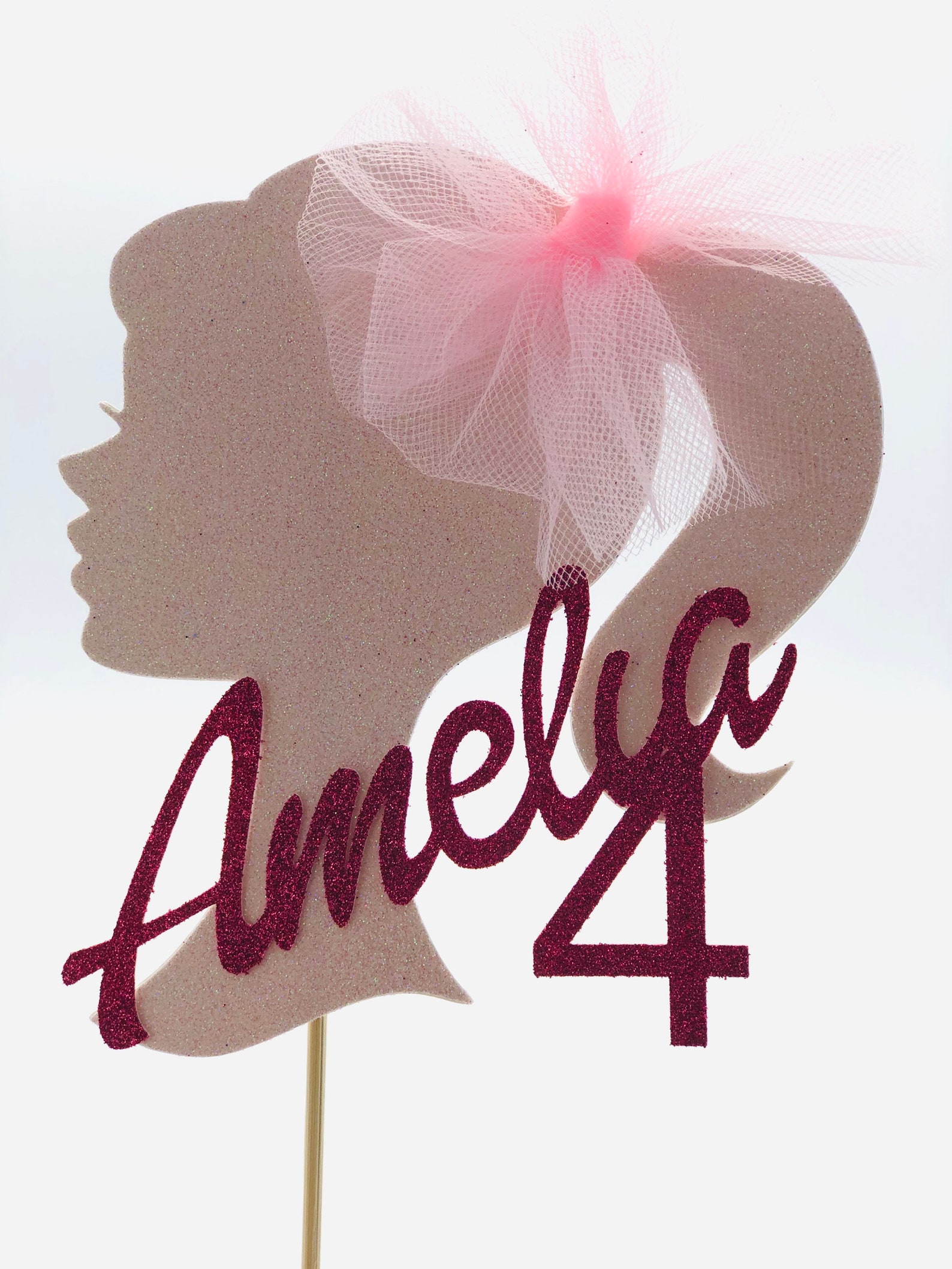 Barbie Cake Topper Personalised cake topper Barbie Theme | Etsy