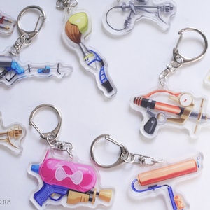 Ink Splat Keychains! (23 Types) - Acrylic Charm - Anime Gamer Gift - Etsy