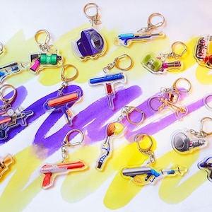 Ink Splat Keychains! (23 Types) - Acrylic Charm - Anime Gamer Gift - Etsy