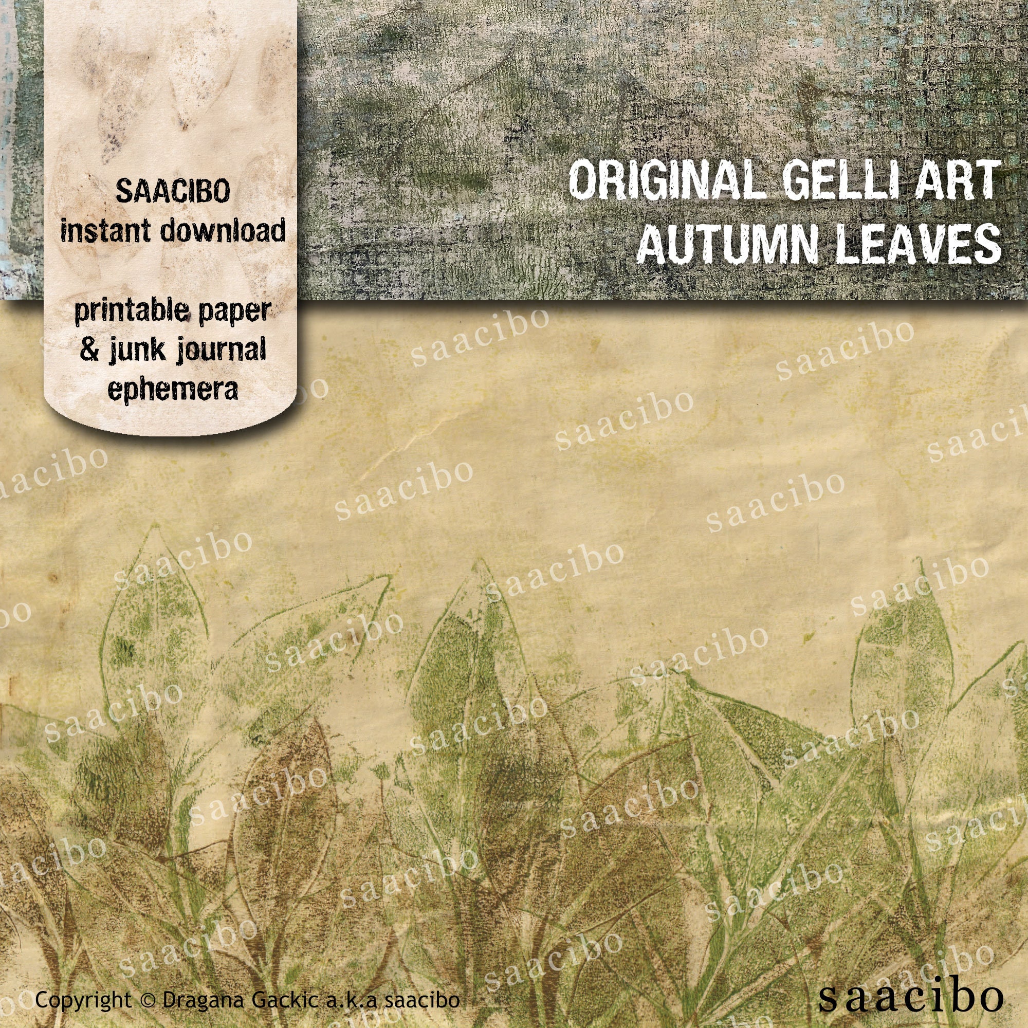 Original Gelli Art Prints Printable Images Instant Download - Etsy