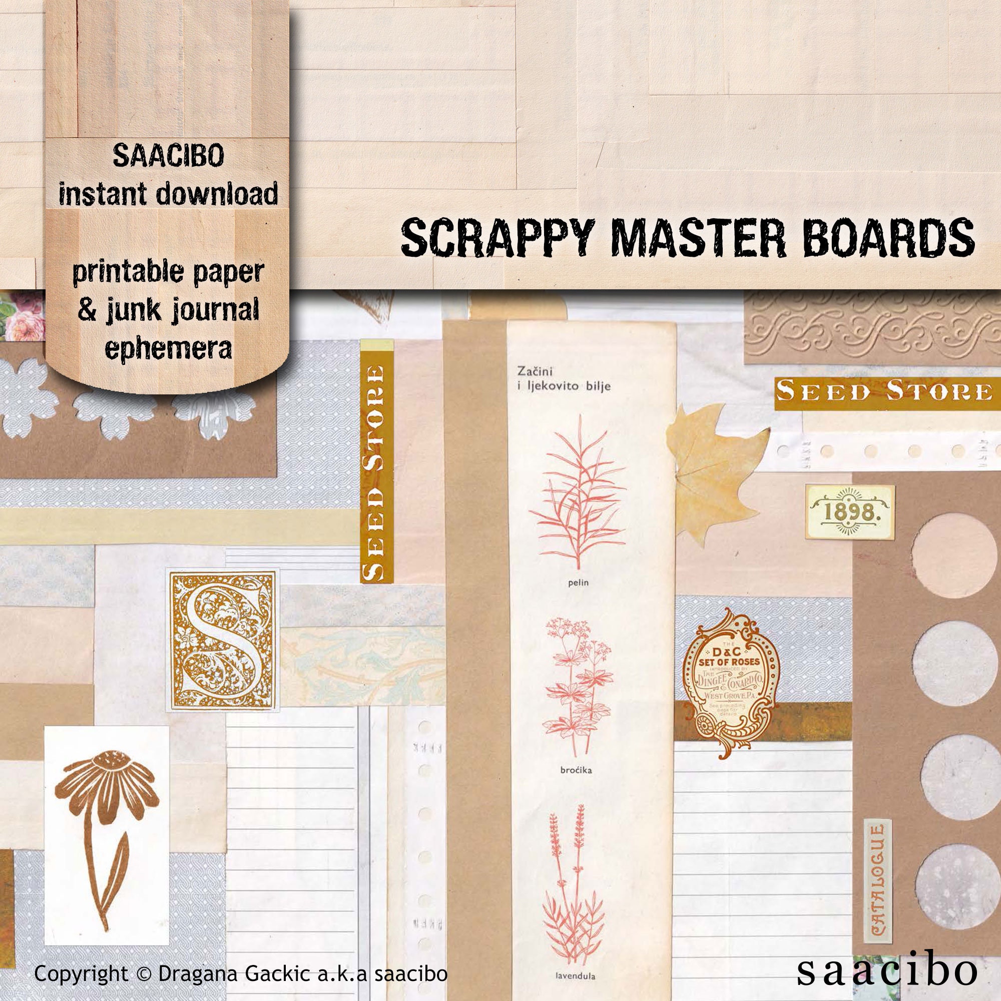 Scrappy Master Boards Collection, Printable Images, Instant Download ...