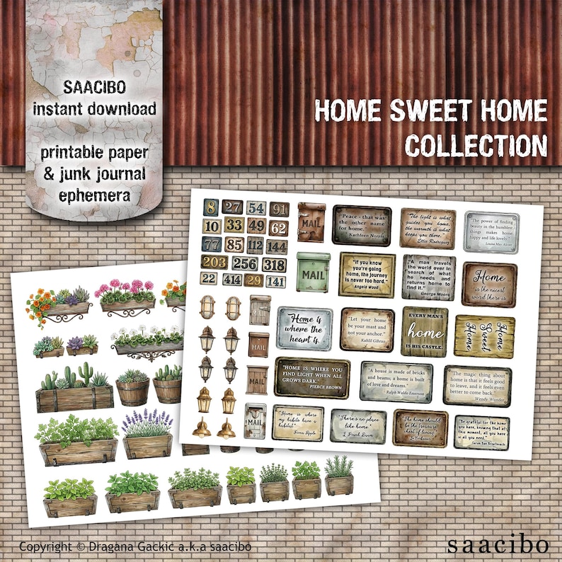 Home Sweet Home Collection - A4 and Letter Format (digital Download) - Etsy
