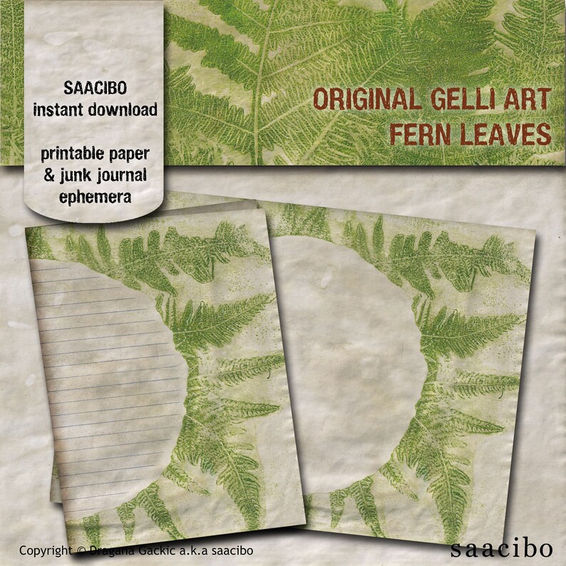 Original Gelli Art Prints, Printable Images, Instant Download, Digi Kit ...
