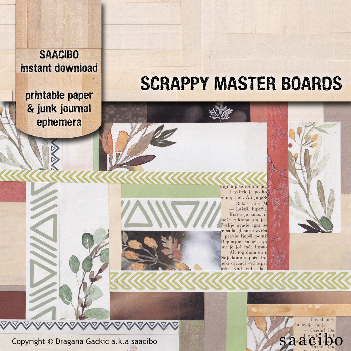 Scrappy Master Boards Collection, Printable Images, Instant Download ...