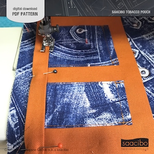Tobacco Pouch Sewing Pattern, Rolling Cigarette Organizer (PDF Pattern ...
