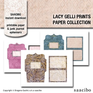 Lacy Gelli Prints Paper Collection, Original Artwork, Printable Images ...
