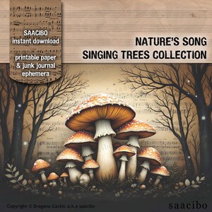Singing Trees Printable Paper: Nature Junk Journal Kit (digital ...