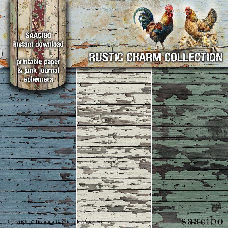 Rustic Charm Collection - A4 and Letter Format (digital Download ...
