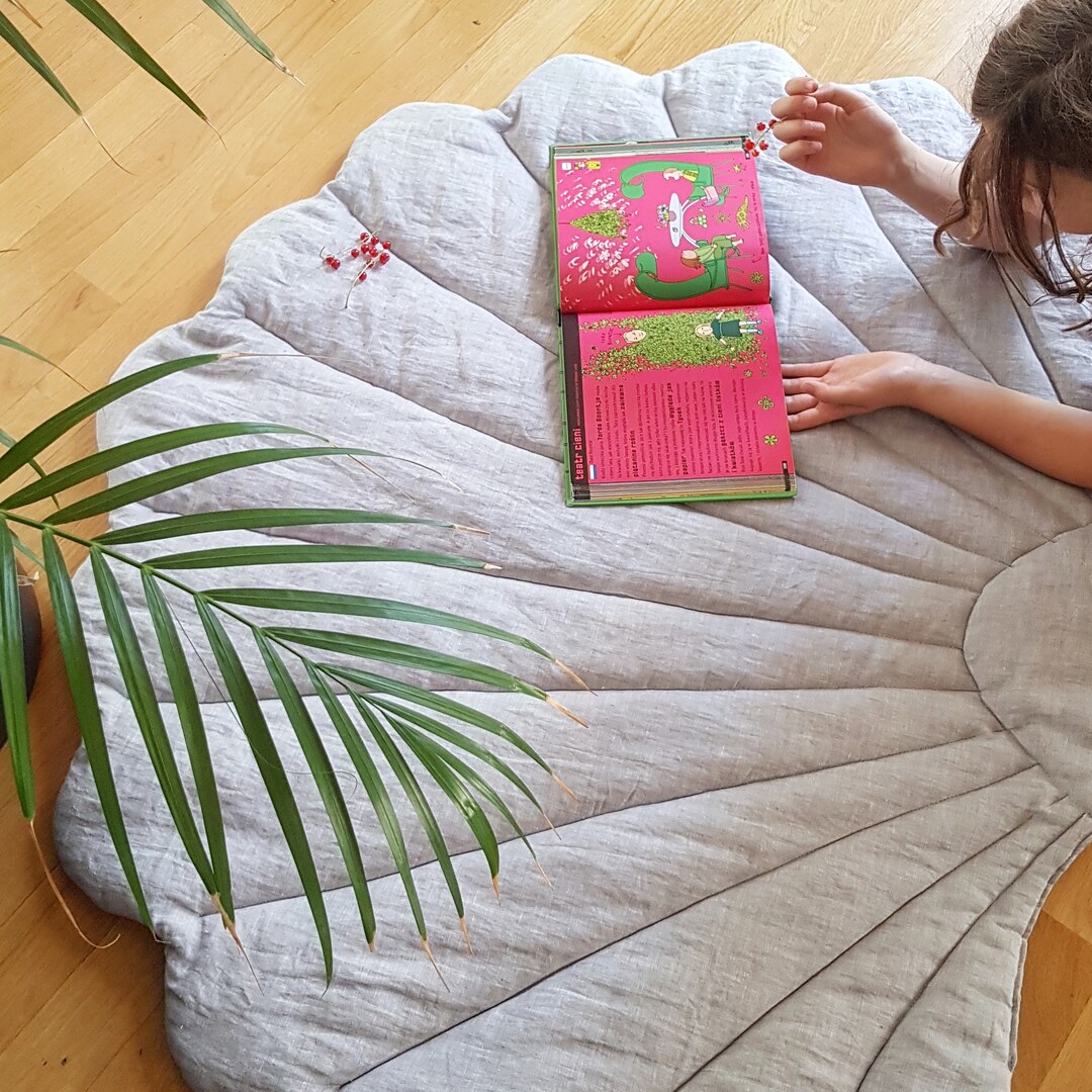 Linen Playmat, Kids Playmat, Baby's Playmat, Linen Nursery Playmat ...