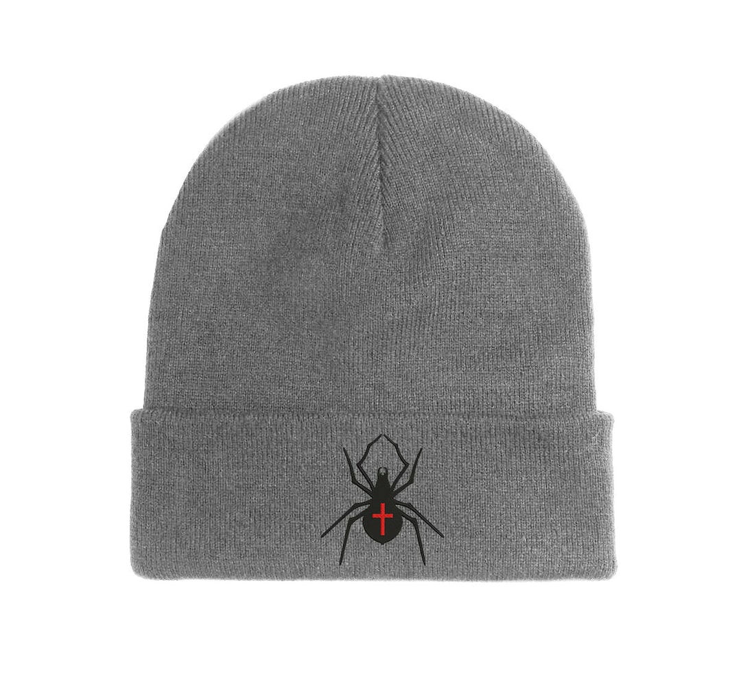 Halloween Cross Spider Embroidered Beanie Hat Winter Autumn Cap Warm ...