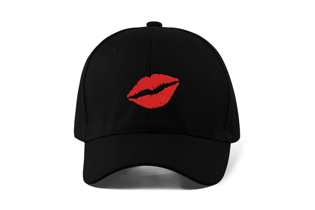 Lips Kiss Logo Funny Embroidered Baseball Cap Dad Hat Sport Cap Unisex ...