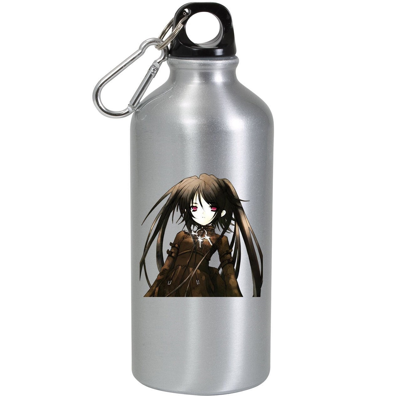 Anime Manga Goth Girl Personalised Water Bottle Flask Drink Hydration ...