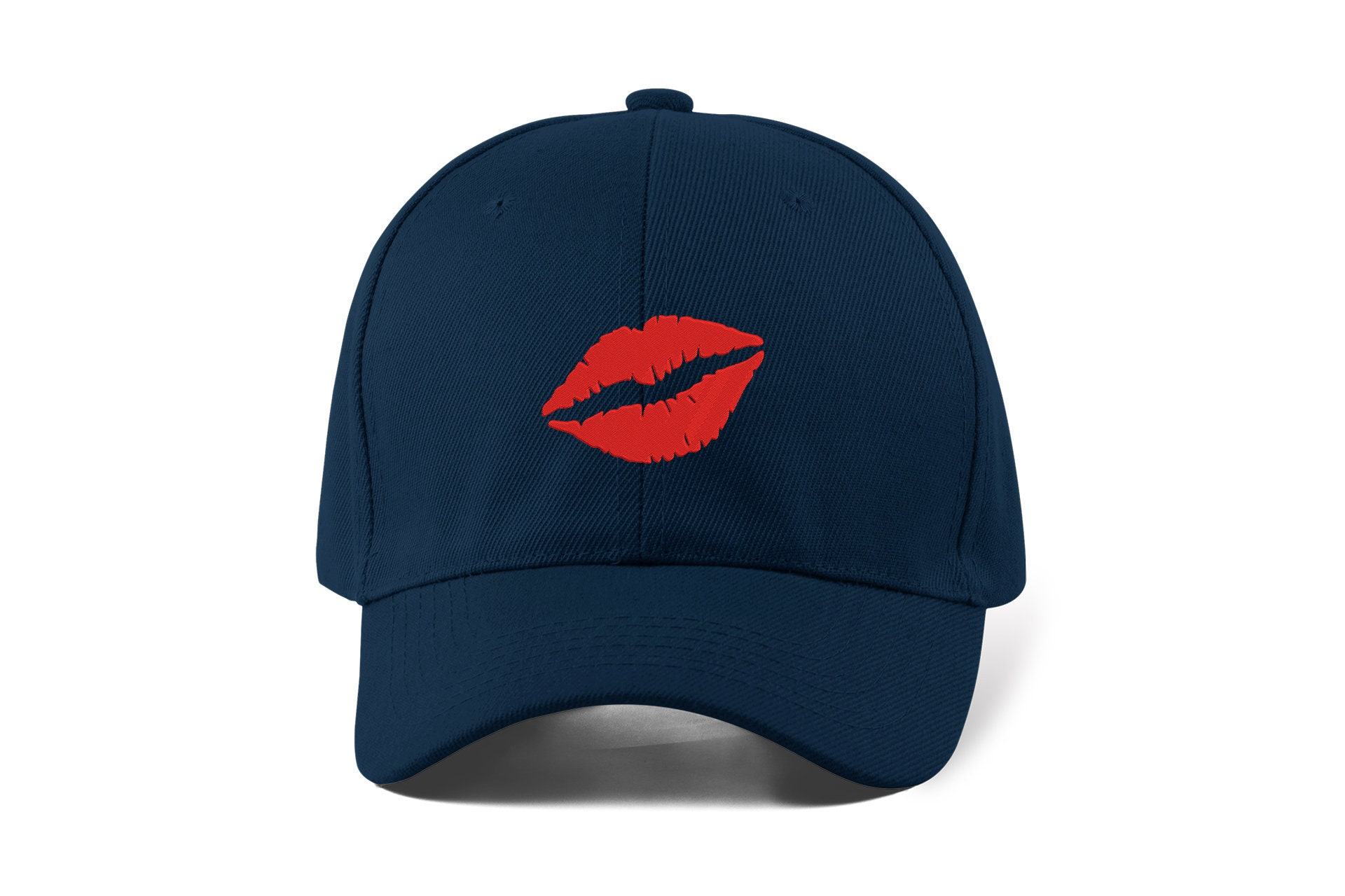 Lips Kiss Logo Funny Embroidered Baseball Cap Dad Hat Sport Cap Unisex ...