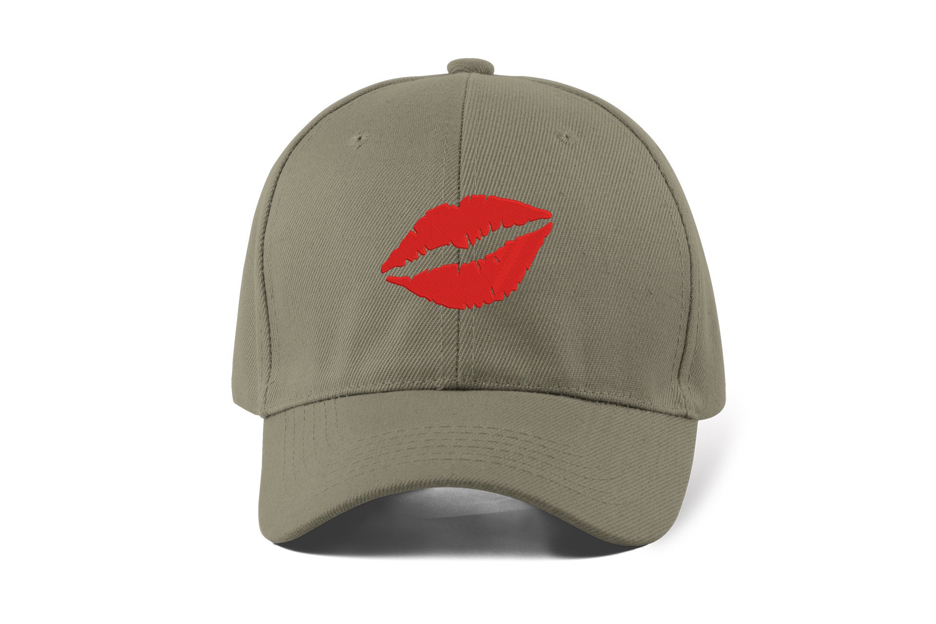 Lips Kiss Logo Funny Embroidered Baseball Cap Dad Hat Sport Cap Unisex ...