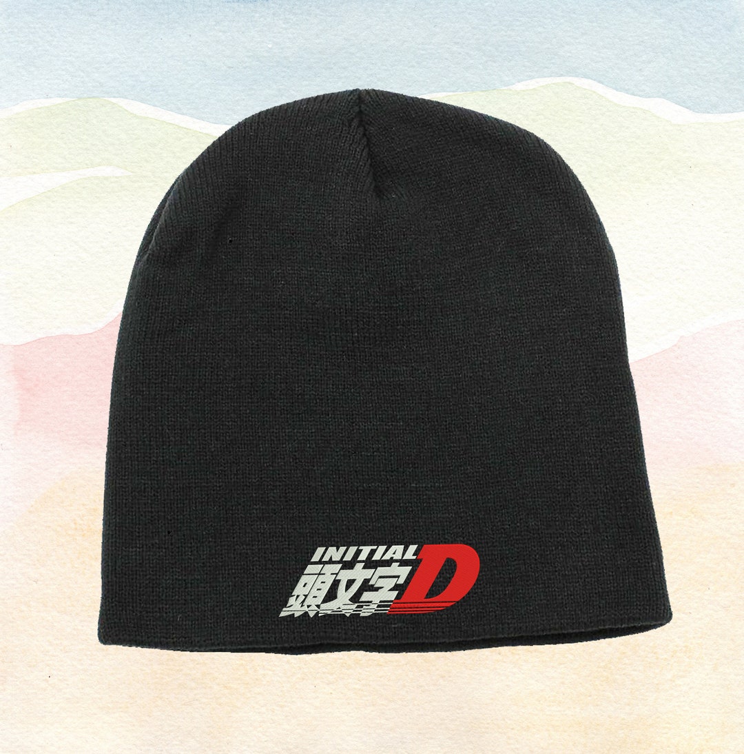 Initial D Anime Manga Logo Embroidered Beanie Cap Winter Autumn Hat ...