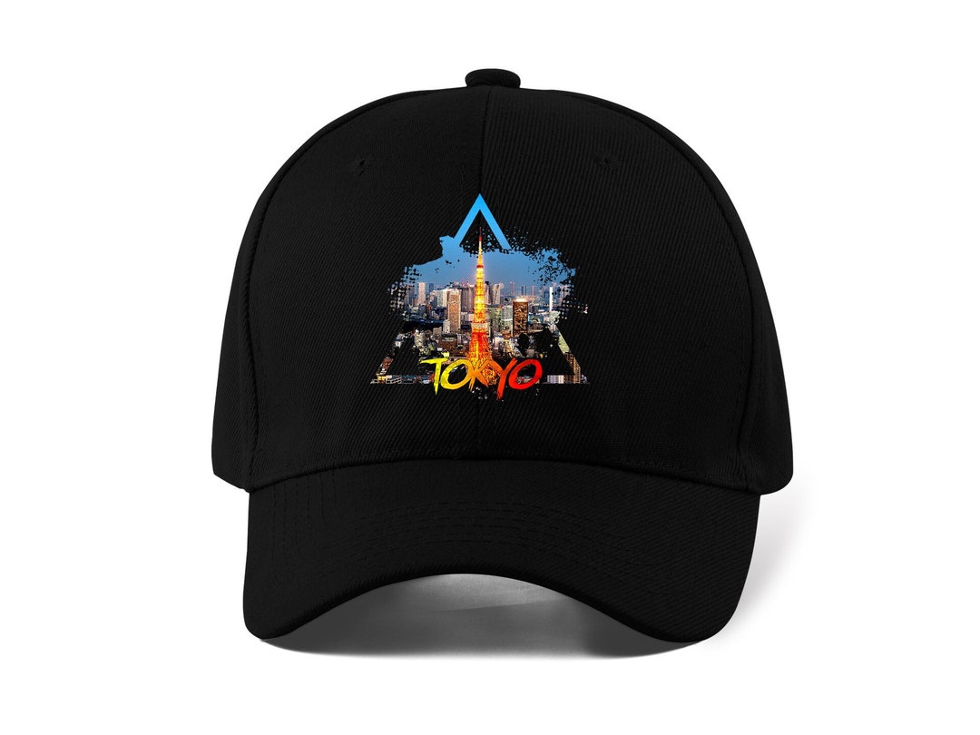 Beautiful Triangle Tokyo City Logo Unisex DTF Printed Logo Baseball Cap ...