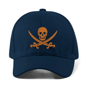 Skull and Swords Pirate Symbol Embroidered Baseball Cap Dad Hat Sport ...