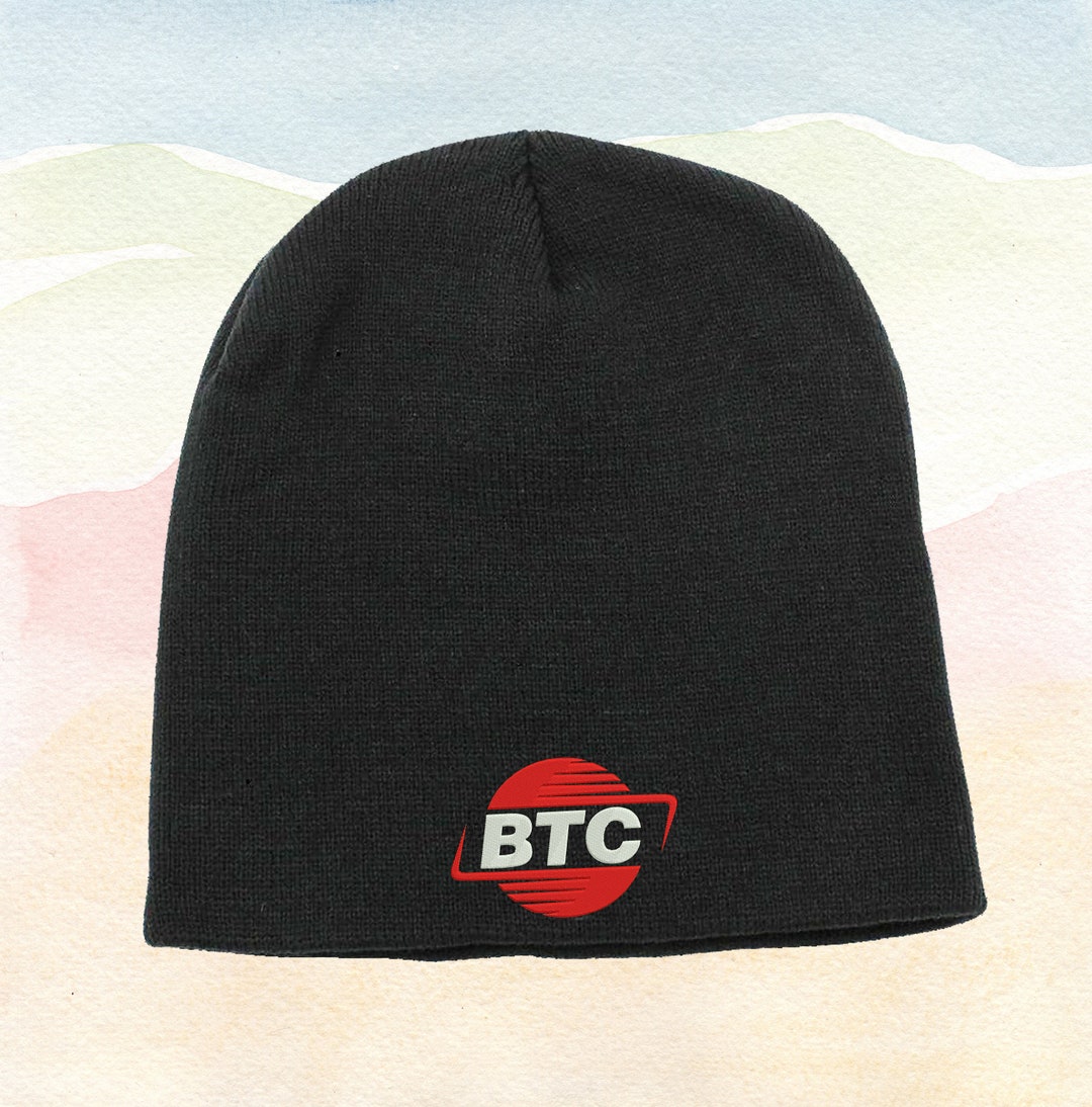Bitcoin Vaporwave Style Logo Embroidered Beanie Cap Winter Autumn Hat ...