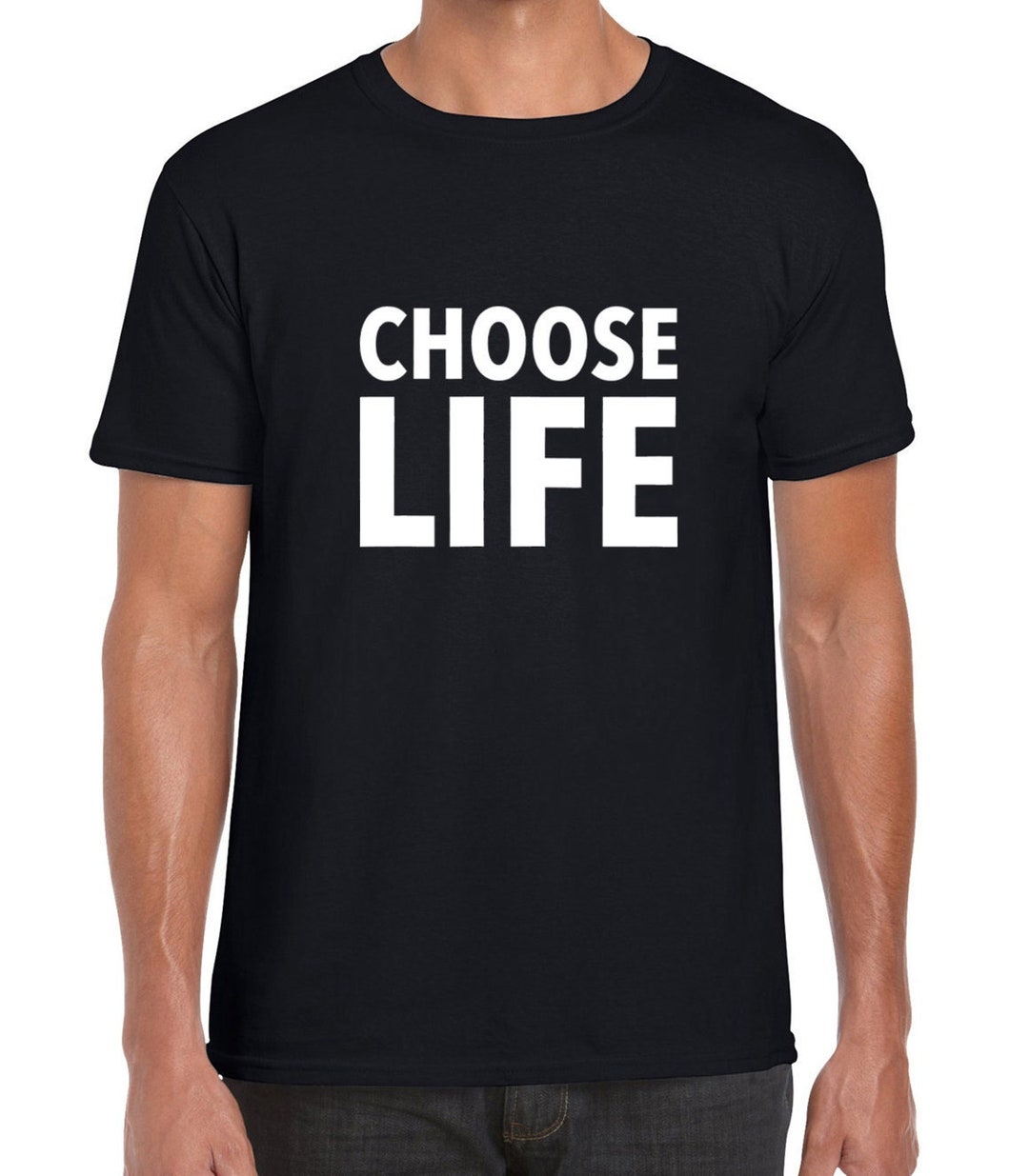 Choose Life Trainspotting Logo Printed Cotton T-shirt Top Tee Men's ...