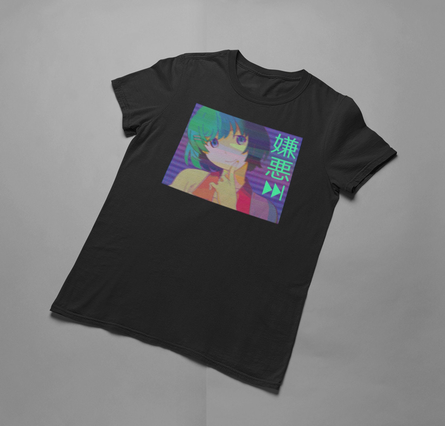 Sad Anime Girl Japanese Blurred Vaporwave Men's Cotton - Etsy