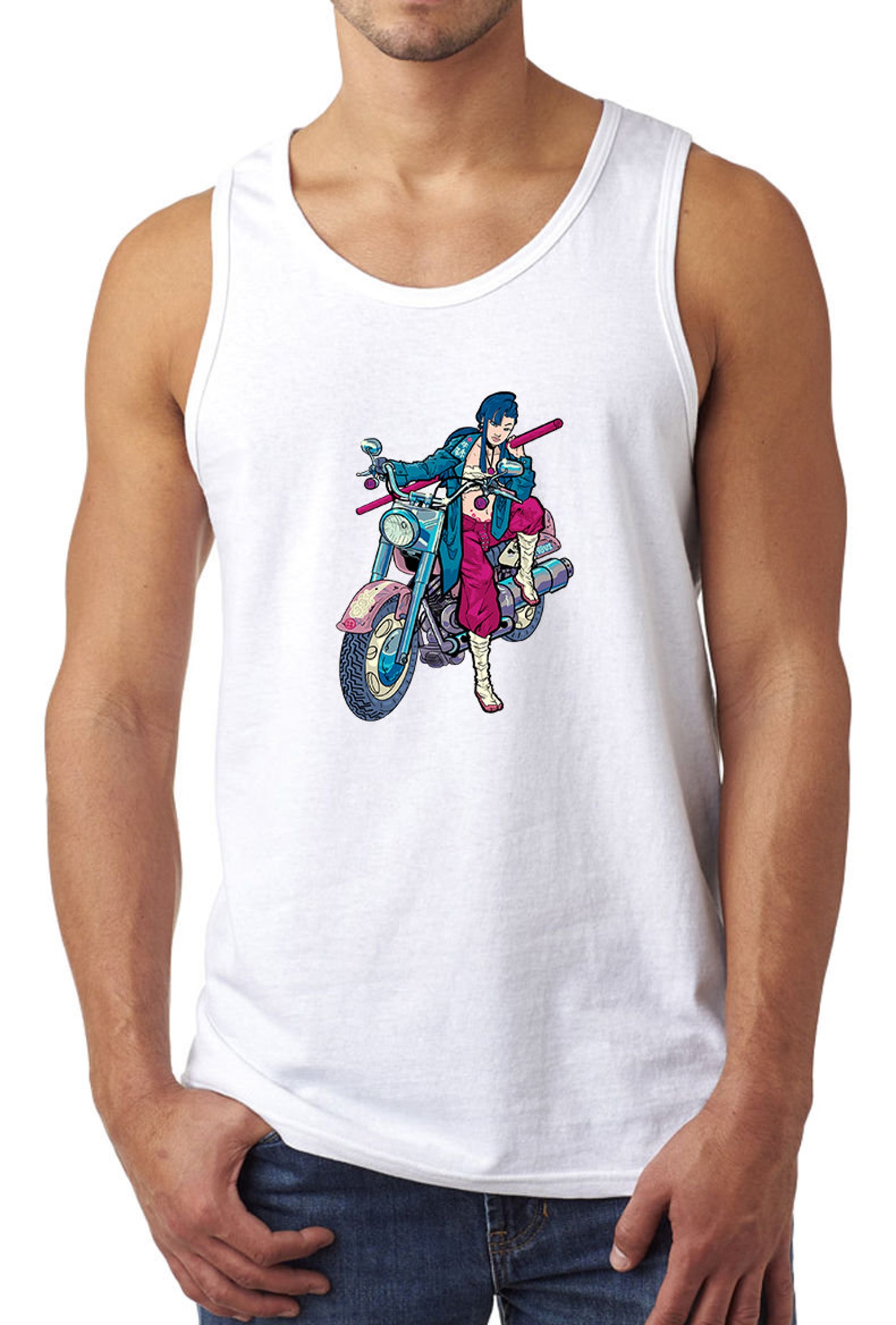 Bosozoku Japanese Kamikaze Girl Men's Cotton Trendy Printed Tank Top ...