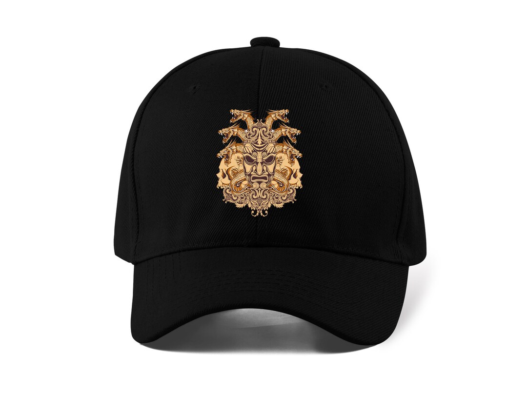 Soul of Japan Bushido Samurai Hannya Mask Unisex Printed Baseball Cap ...