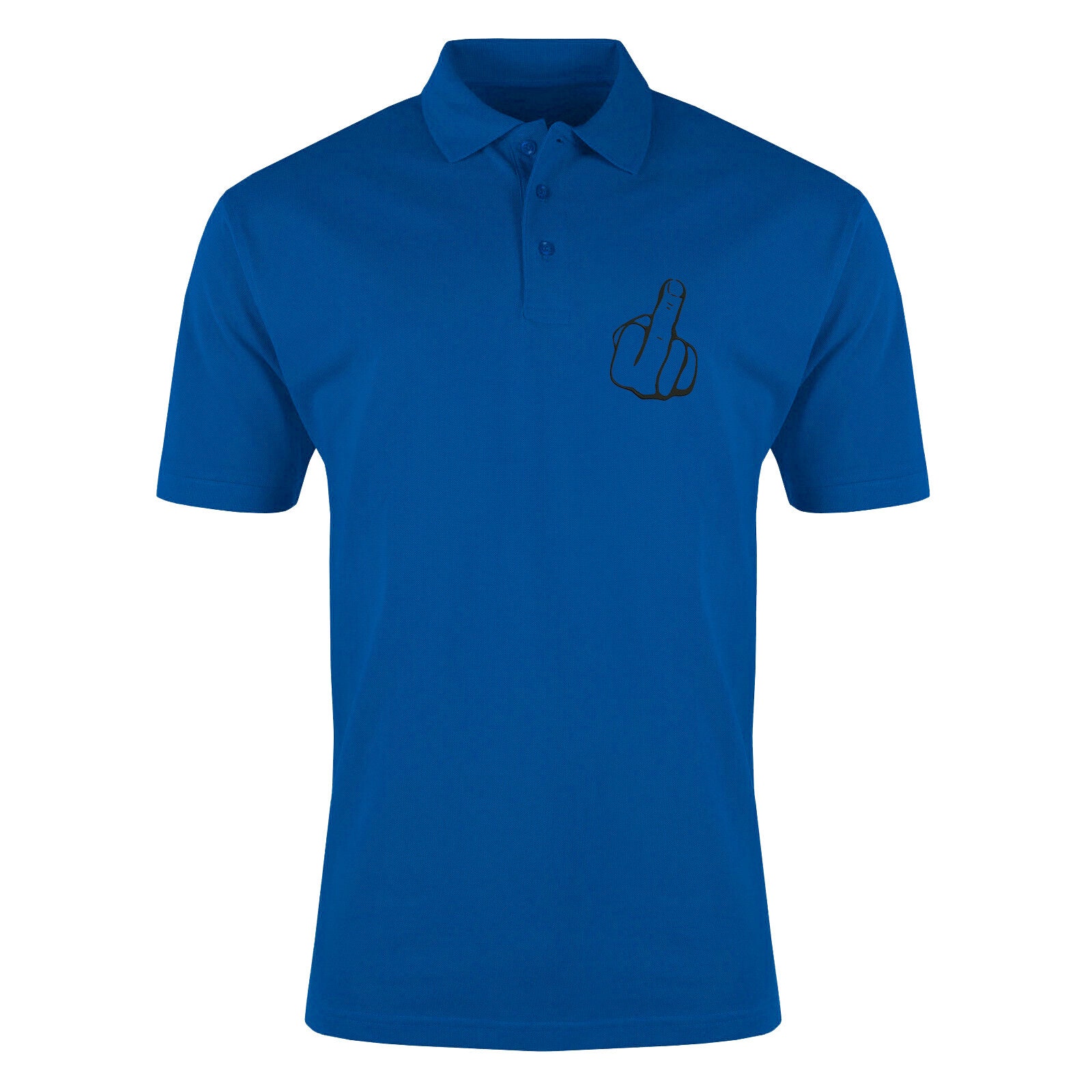 Middle Finger Funny Embroidered Men's Cotton Classic Polo Shirt - Etsy
