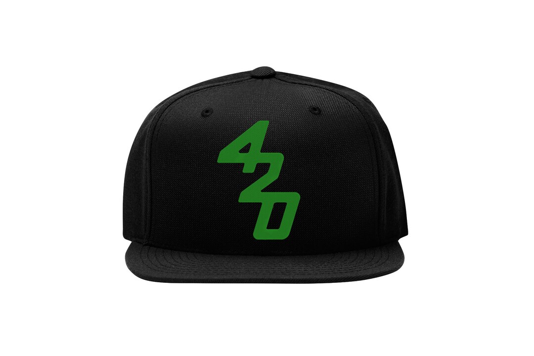 420 Futuristic Weed Cannabis Logo Embroidered Snapback Cap - Etsy