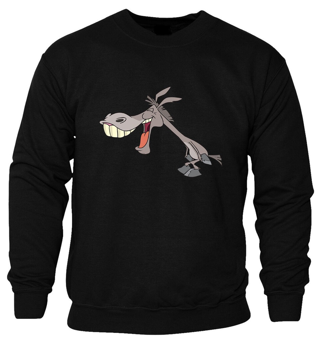 Hilarious Donkey Cartoon Vintage Unisex Men's Cotton Trendy Printed ...