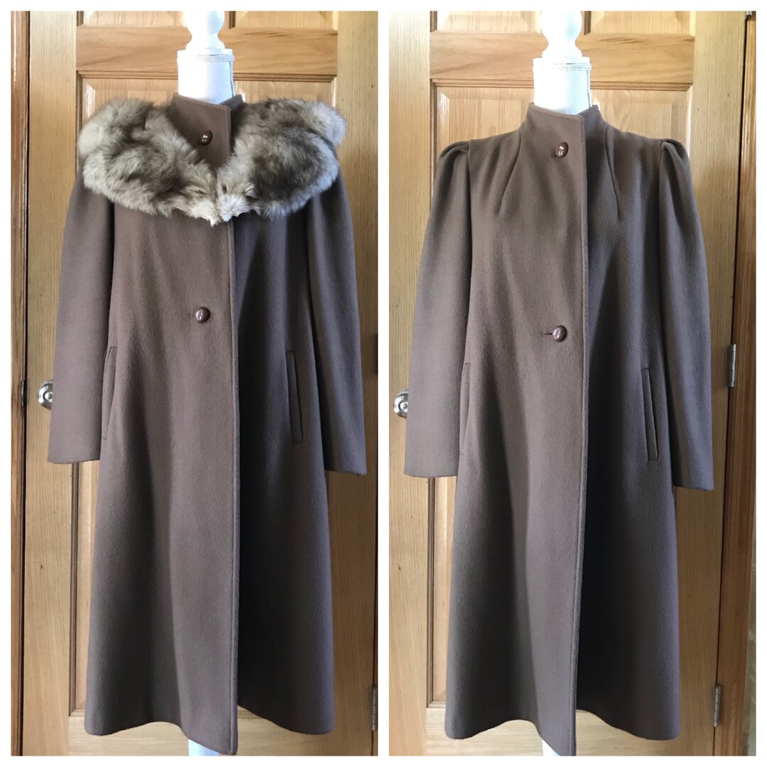 Vintage Brown / Taupe Toffee Coat by Hockanum - Etsy