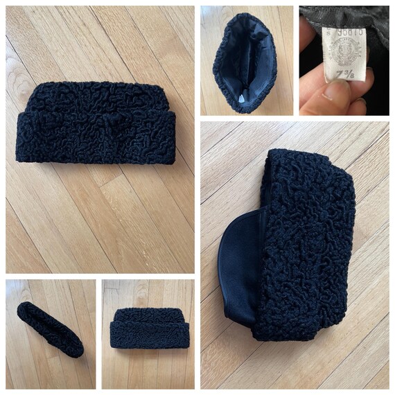 Vintage Moulton Lamb / Caracul / Men's Hat Winter Hat… - Gem