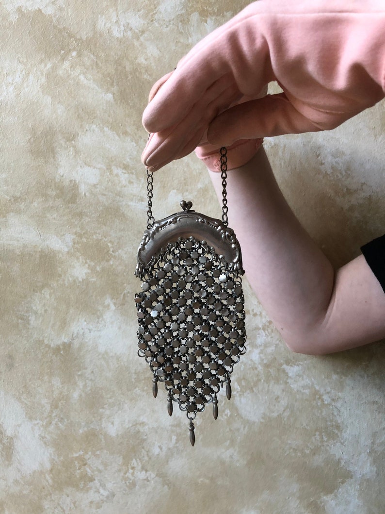 Vintage 1910/20s Miniature Silver Chainmill Art Deco Coin Flapper Coin ...