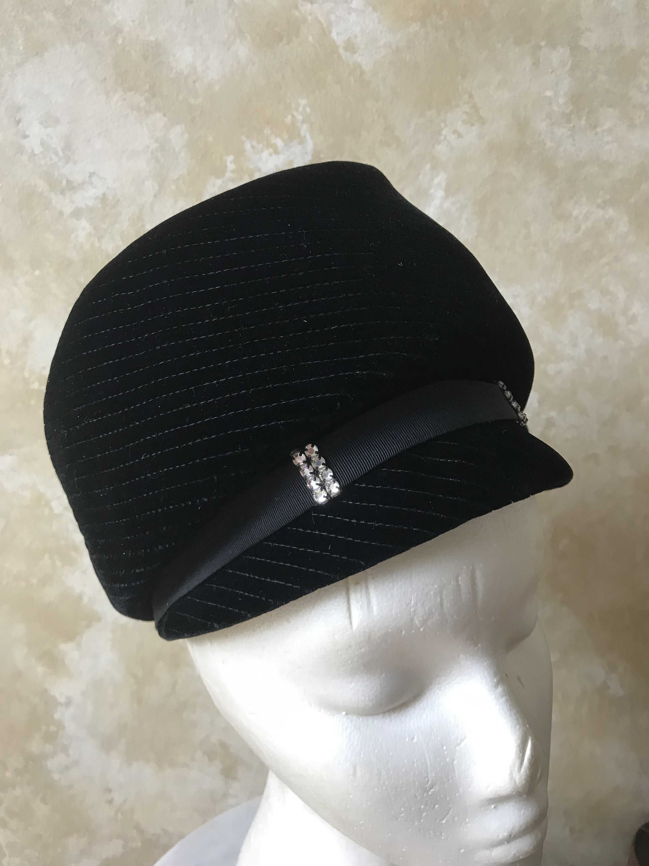 Vintage 1950s / 1960s Midnight Black Velvet Train Conductor | Etsy