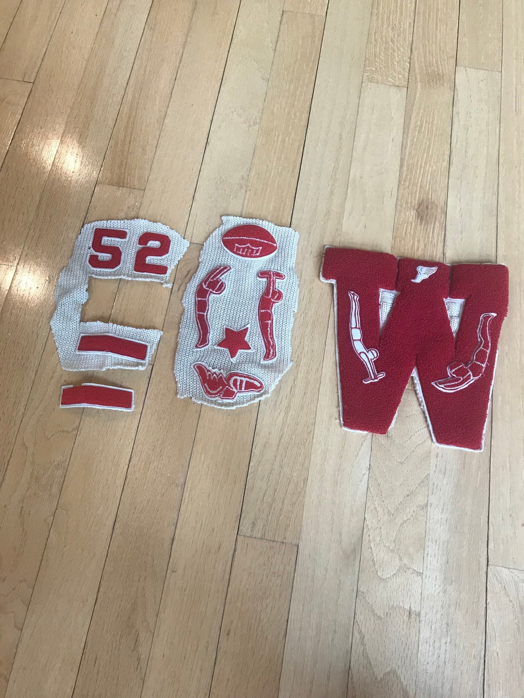 Vintage 1952 Wisconsin Badgers Lettermen's Jacket Pieces / Patches - Etsy