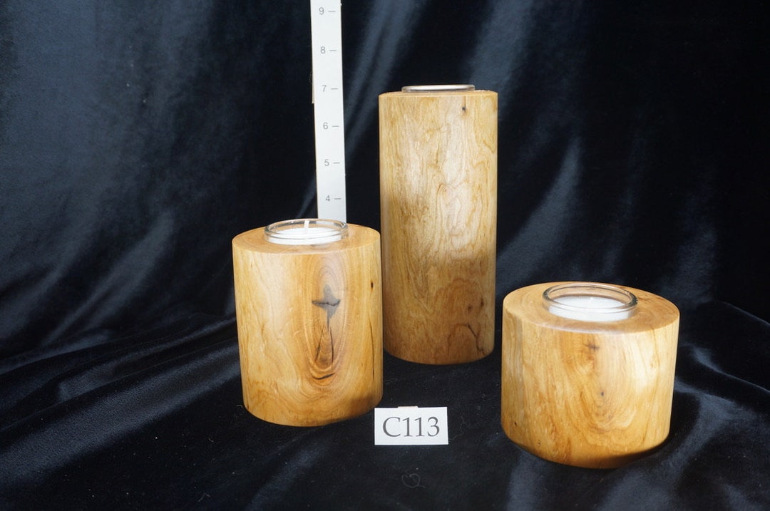 Wooden Votive Candle Columns - Etsy