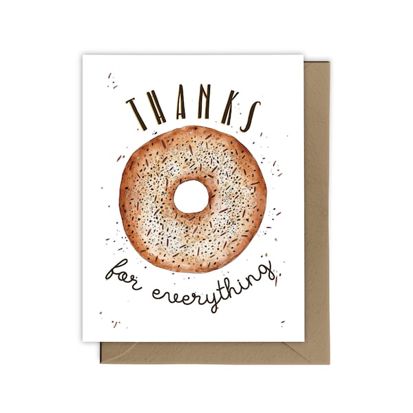 Paper Bagel Thank You - Etsy